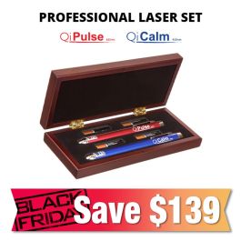Professional Laser Set: QiCalm Blue 450 nm and QiPulse Red 635 nm