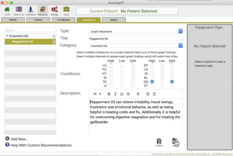 New AcuGraph 5 Feature: Custom Treatments - AcuGraph